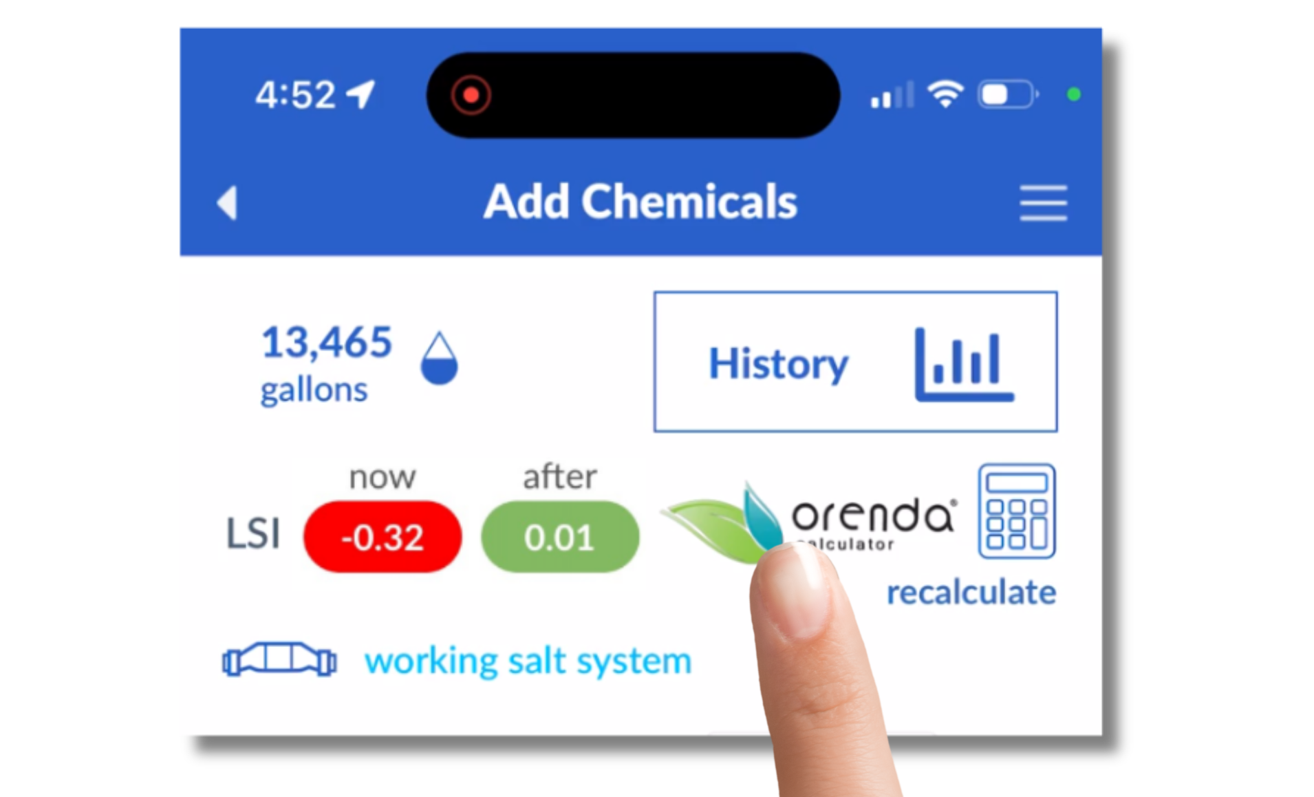 Orenda Calculator™ Integration | Pool Brain - Pool Company Software